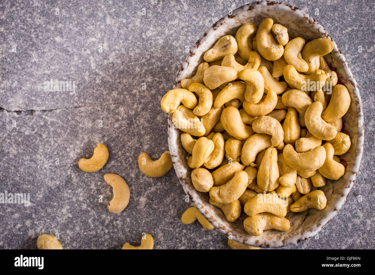 Bowl of cashew above Stock Photo - Alamy
