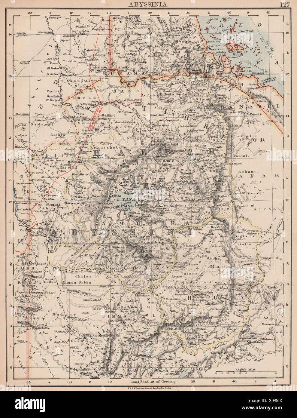 Abyssinia map hi-res stock photography and images - Alamy