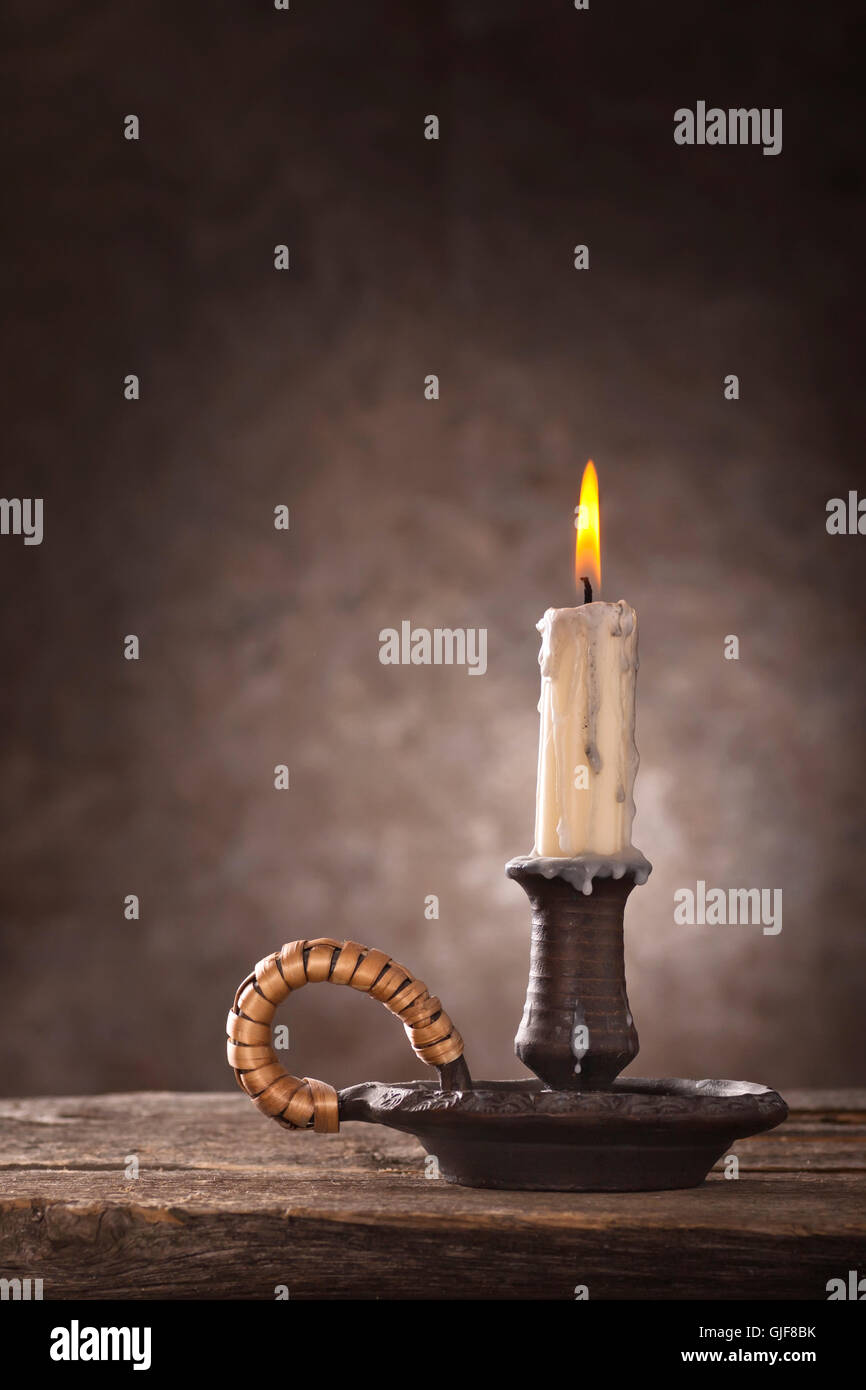 Candlestick wax light burn hi-res stock photography and images - Alamy