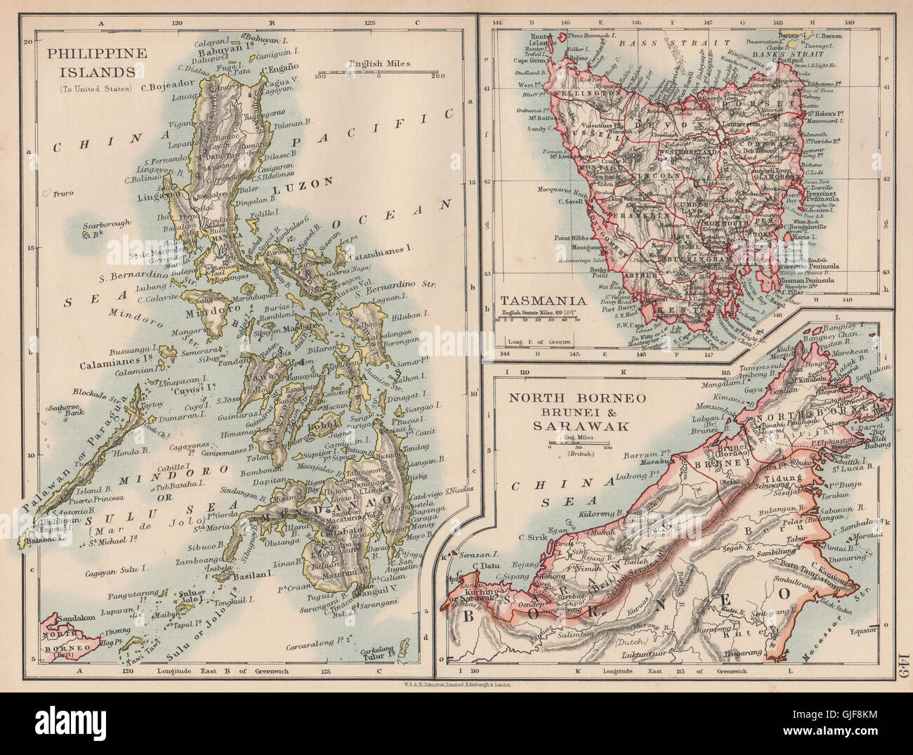 Map of north borneo hi-res stock photography and images - Alamy