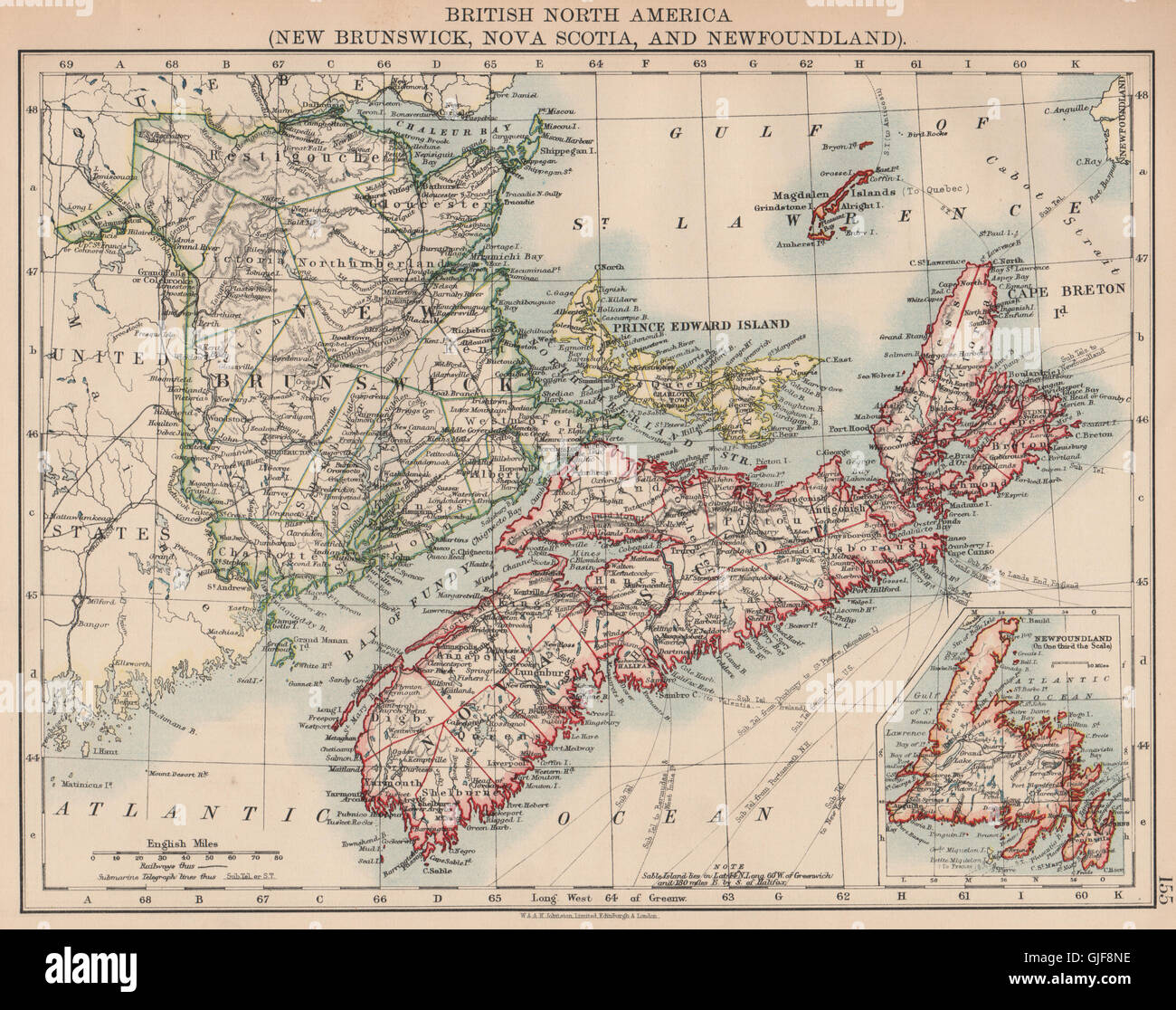 Vintage 1906 map of north america hi-res stock photography and images ...