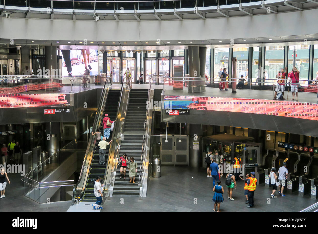 The Fulton Center Subway Station in Lower Manhattan, NYC, USA Stock ...