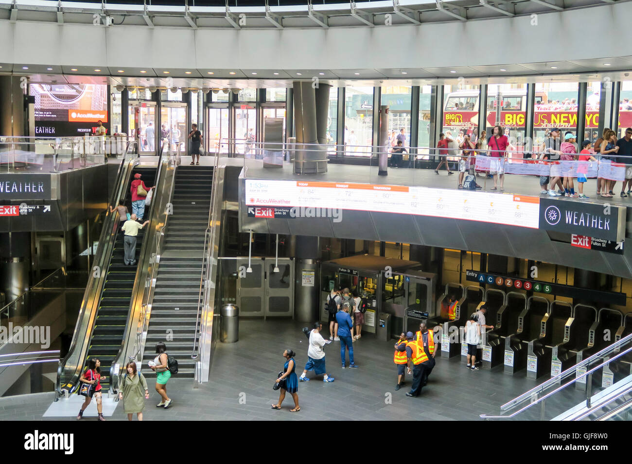The Fulton Center Subway Station in Lower Manhattan, NYC, USA Stock ...