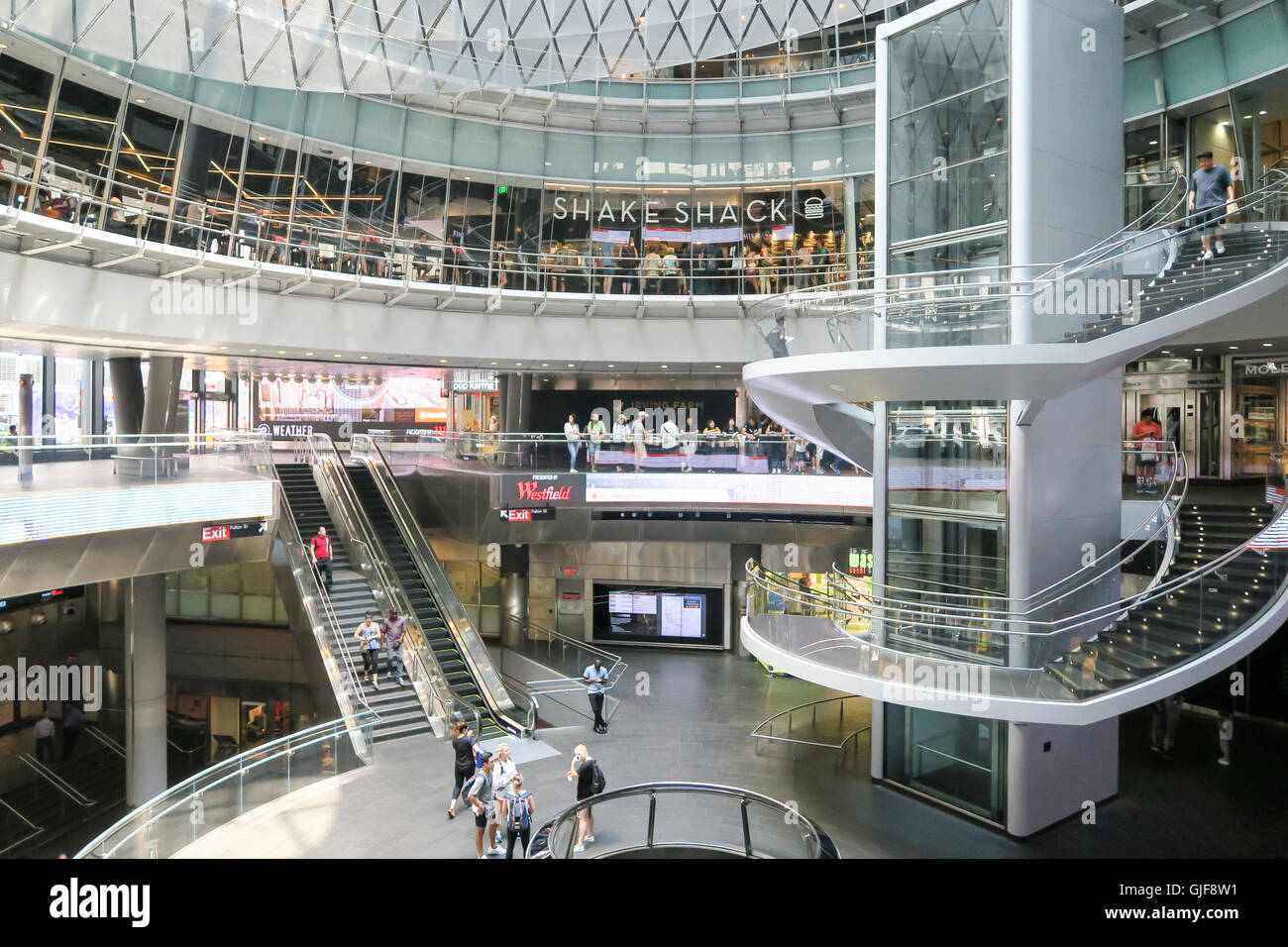 The Fulton Center Subway Station in Lower Manhattan, NYC, USA Stock ...