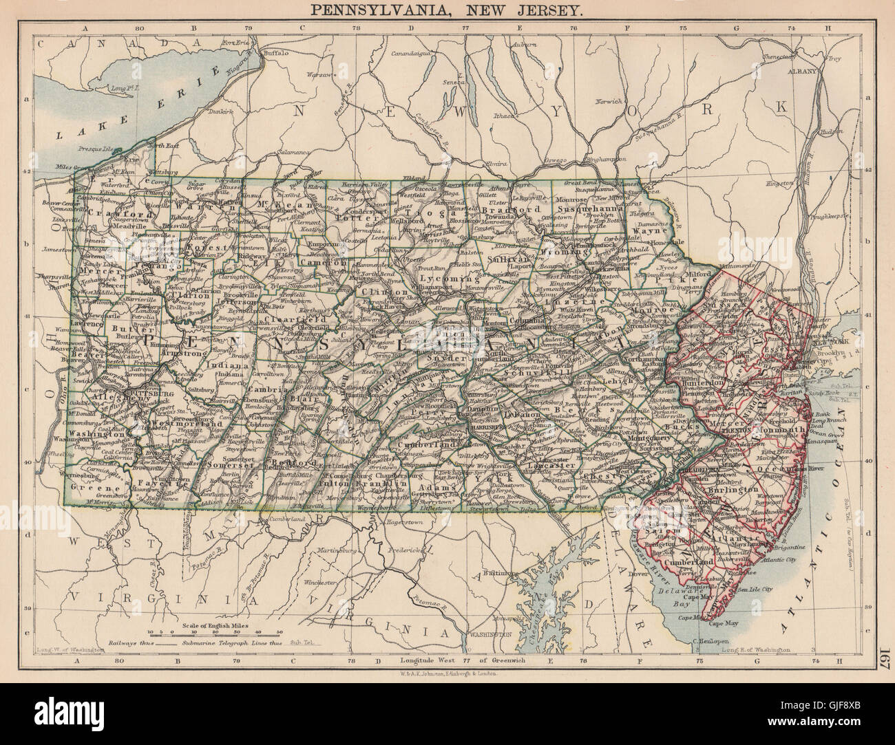 Mid atlantic states map hi-res stock photography and images - Alamy