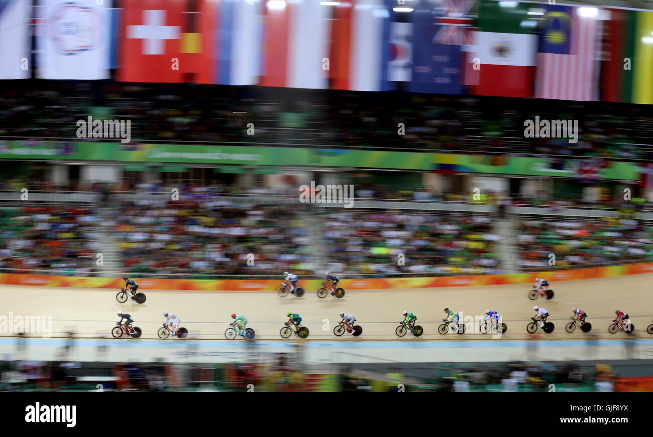 Action from the Men's Men's Omnium Points Race 66 on the tenth day of ...