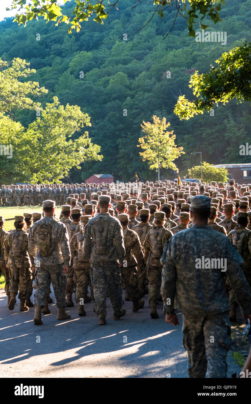 Cadet Formation at Camp Buckner, United States Military Academy, West ...