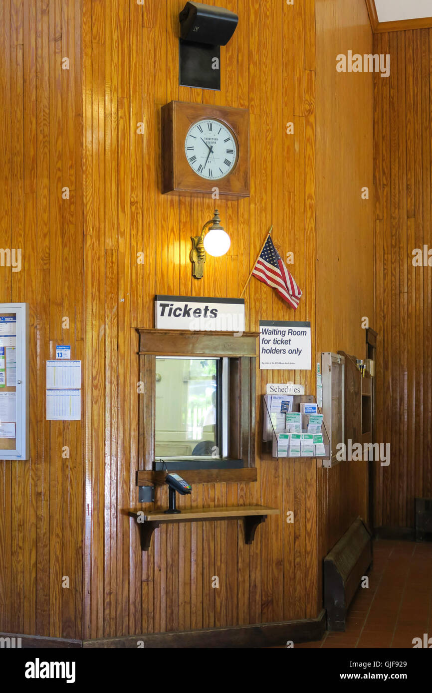Waiting Room and Ticket Window, Tarrytown Metro-North Train Station ...