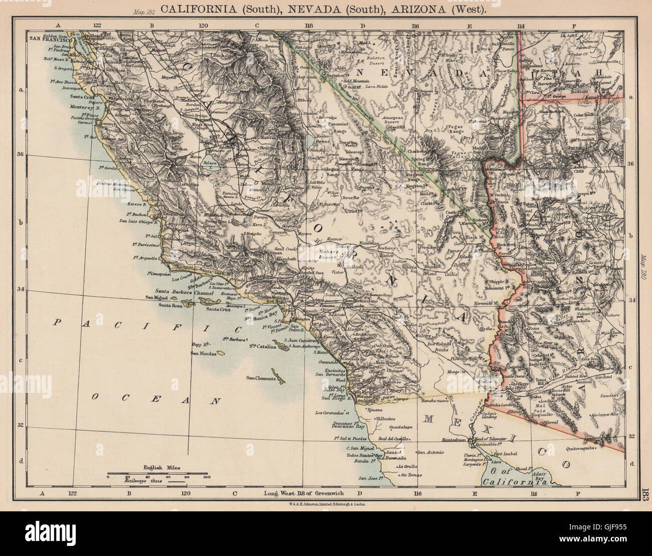 Southern nevada map hi-res stock photography and images - Alamy