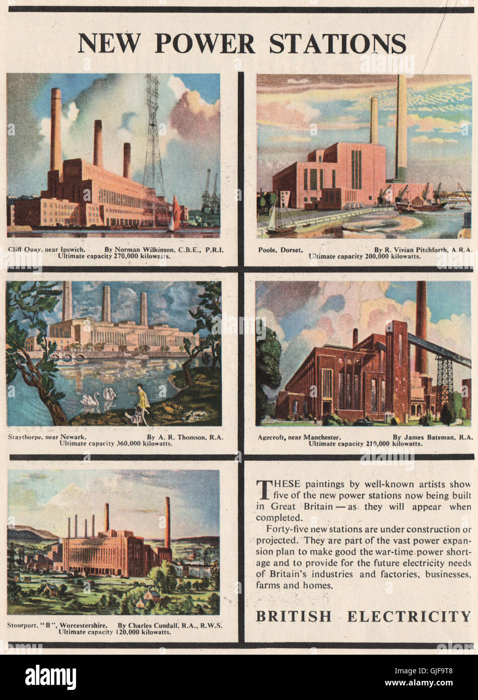 British power stations advert hi-res stock photography and images - Alamy