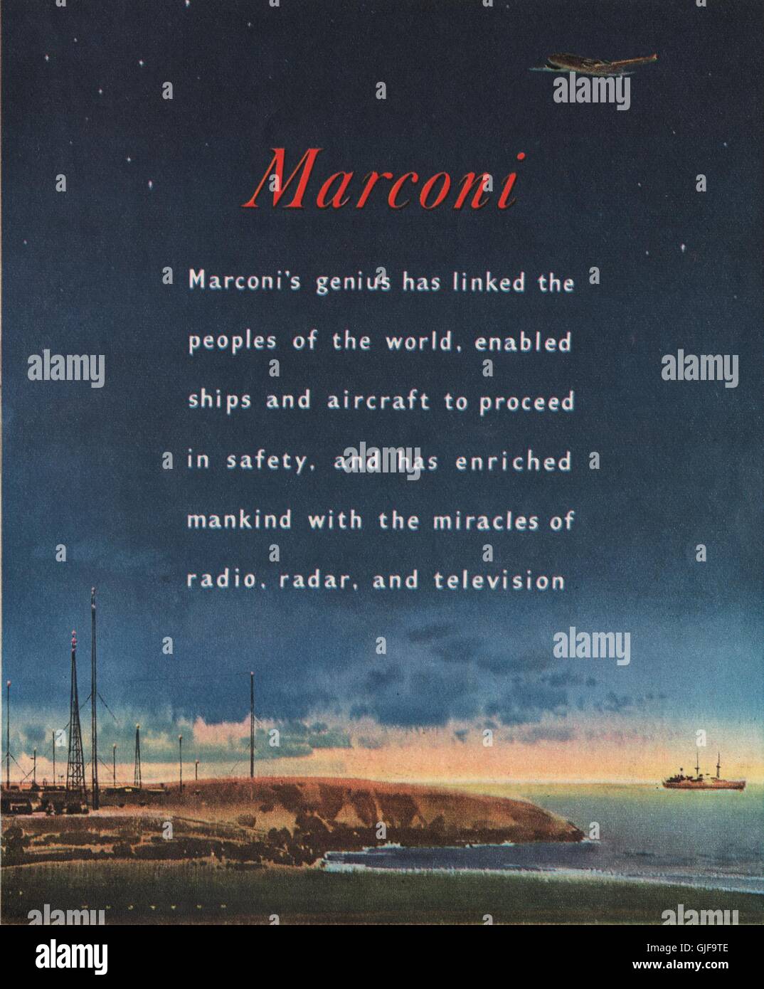 Marconi wireless telegraph hi-res stock photography and images - Alamy