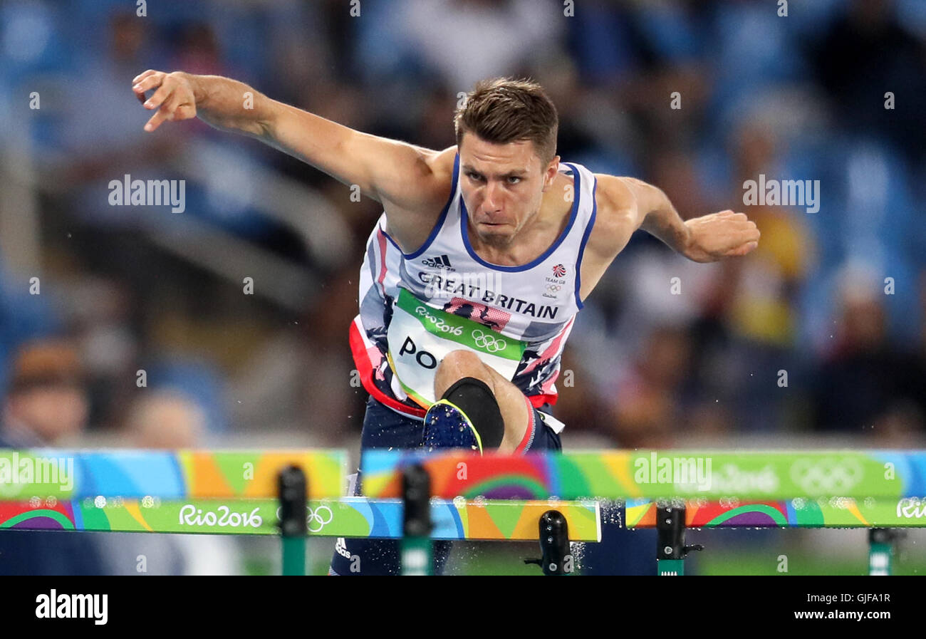 Great Britain's Andrew Pozzi in action during the heats of the Men's ...