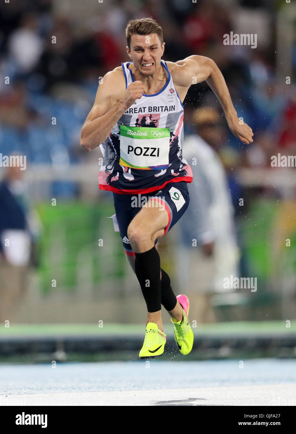 Great Britain's Andrew Pozzi in action during the heats of the Men's ...