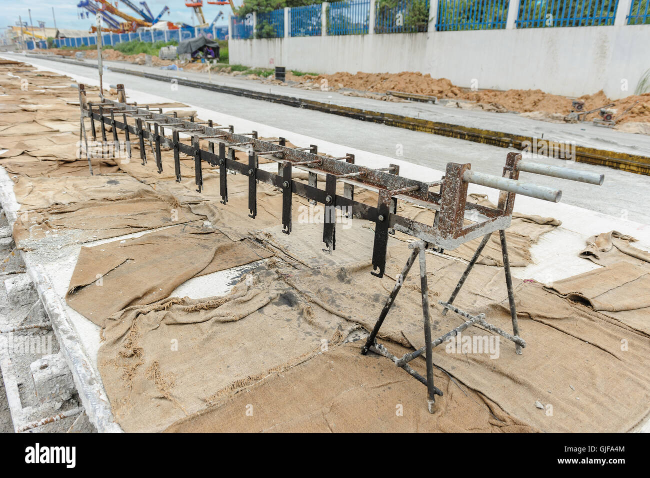 public concrete road under construction Stock Photo - Alamy