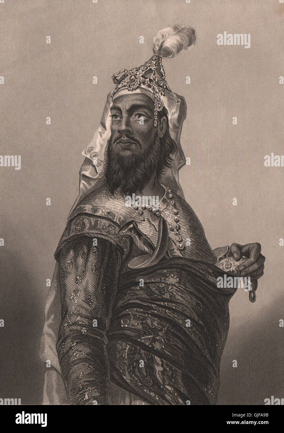 BRITISH INDIA. Babu Veer Kunwar Singh, antique print 1858 Stock Photo ...