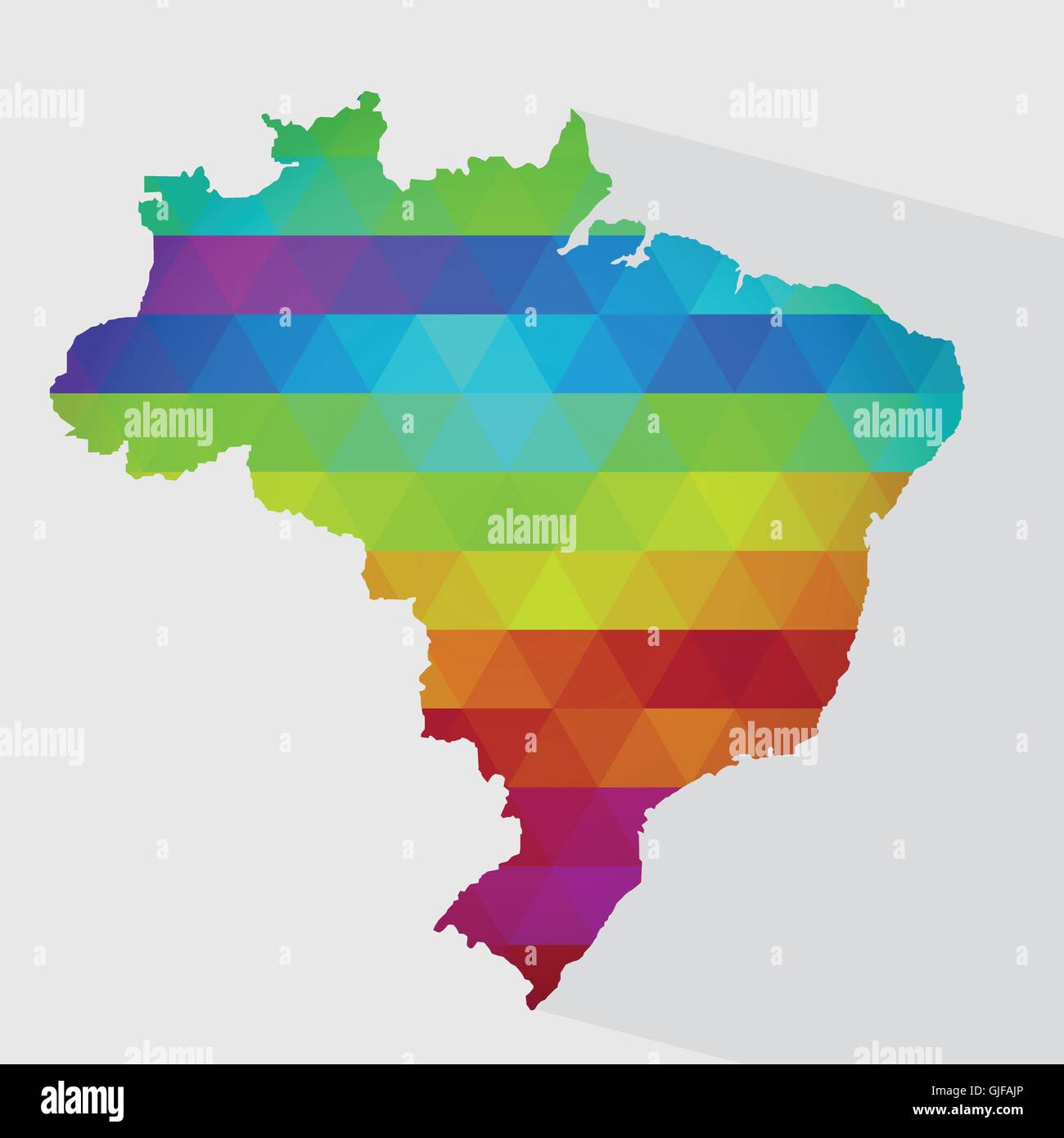 Brazil map modern hi-res stock photography and images - Alamy
