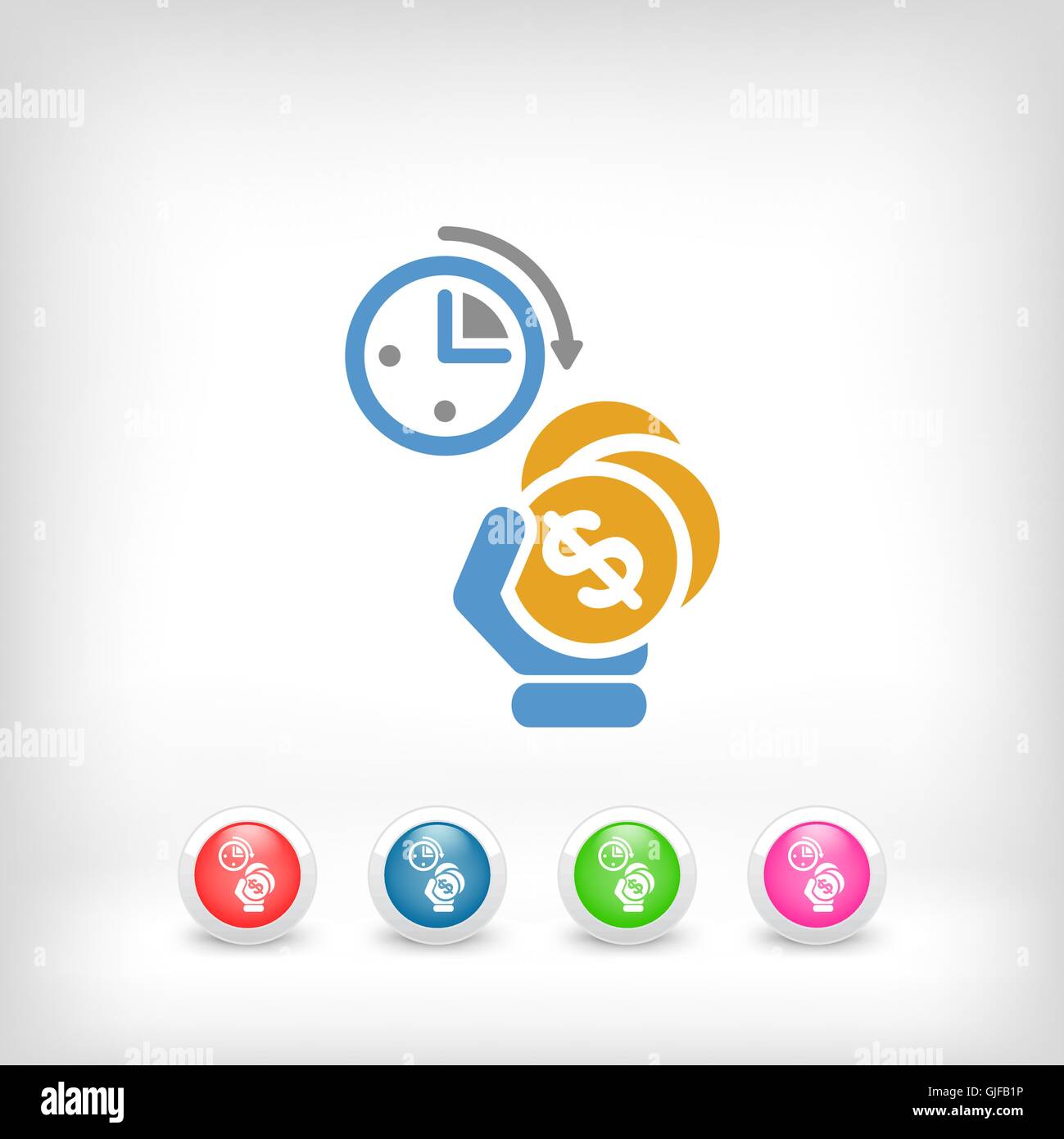 Money time icon Stock Vector Image & Art - Alamy