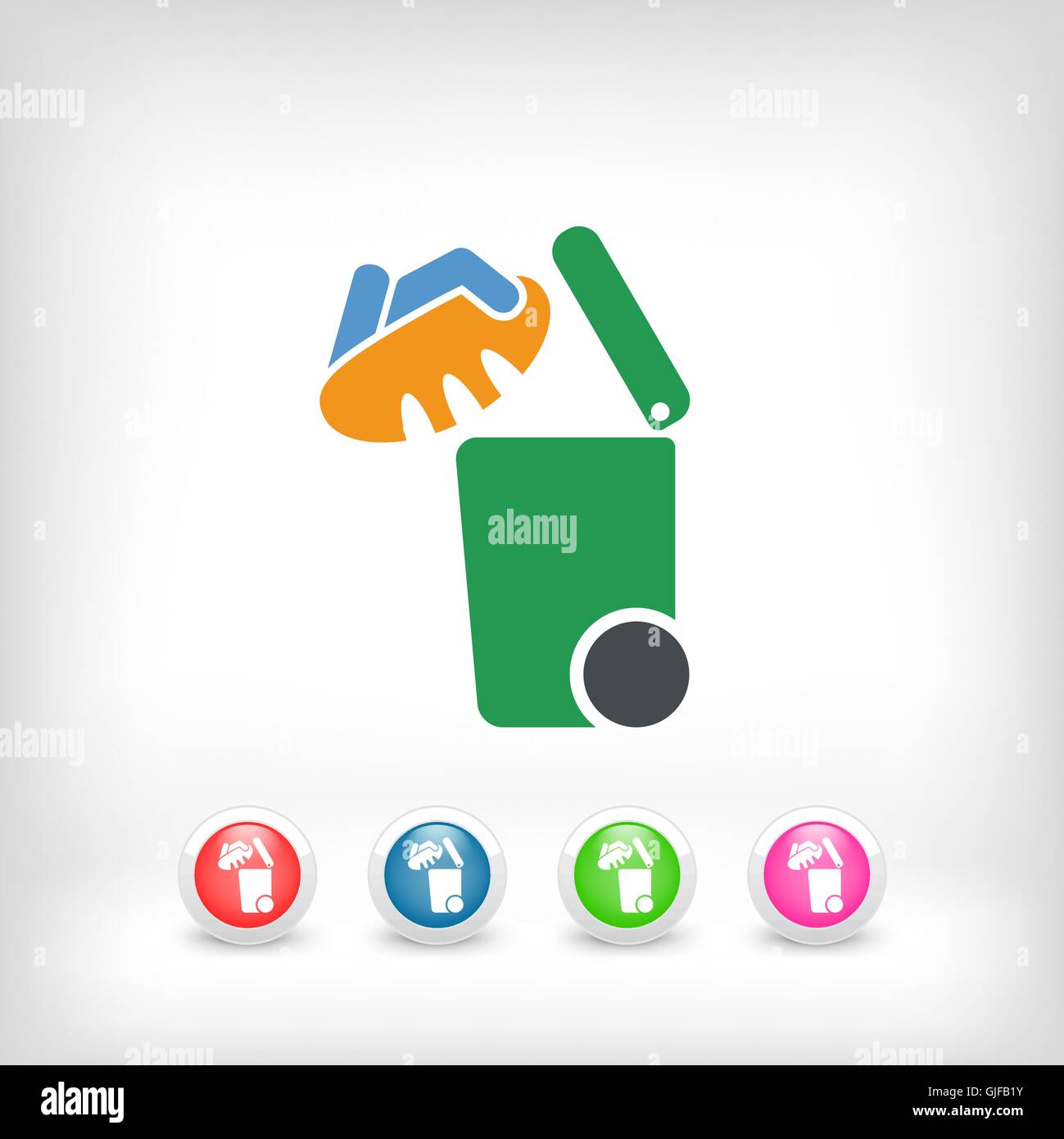 Containers trash food waste Stock Vector Images - Alamy