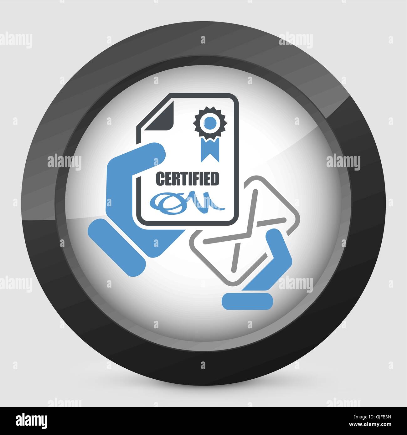 Mail with certification document Stock Vector Image & Art - Alamy