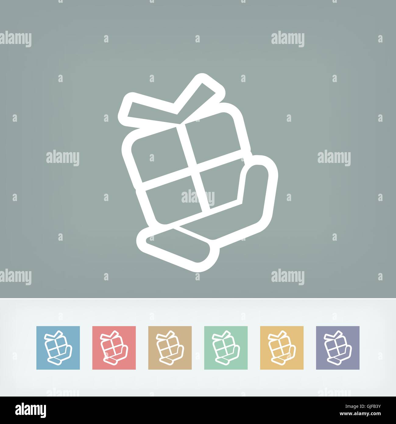 Handing a gift Stock Vector Images - Alamy