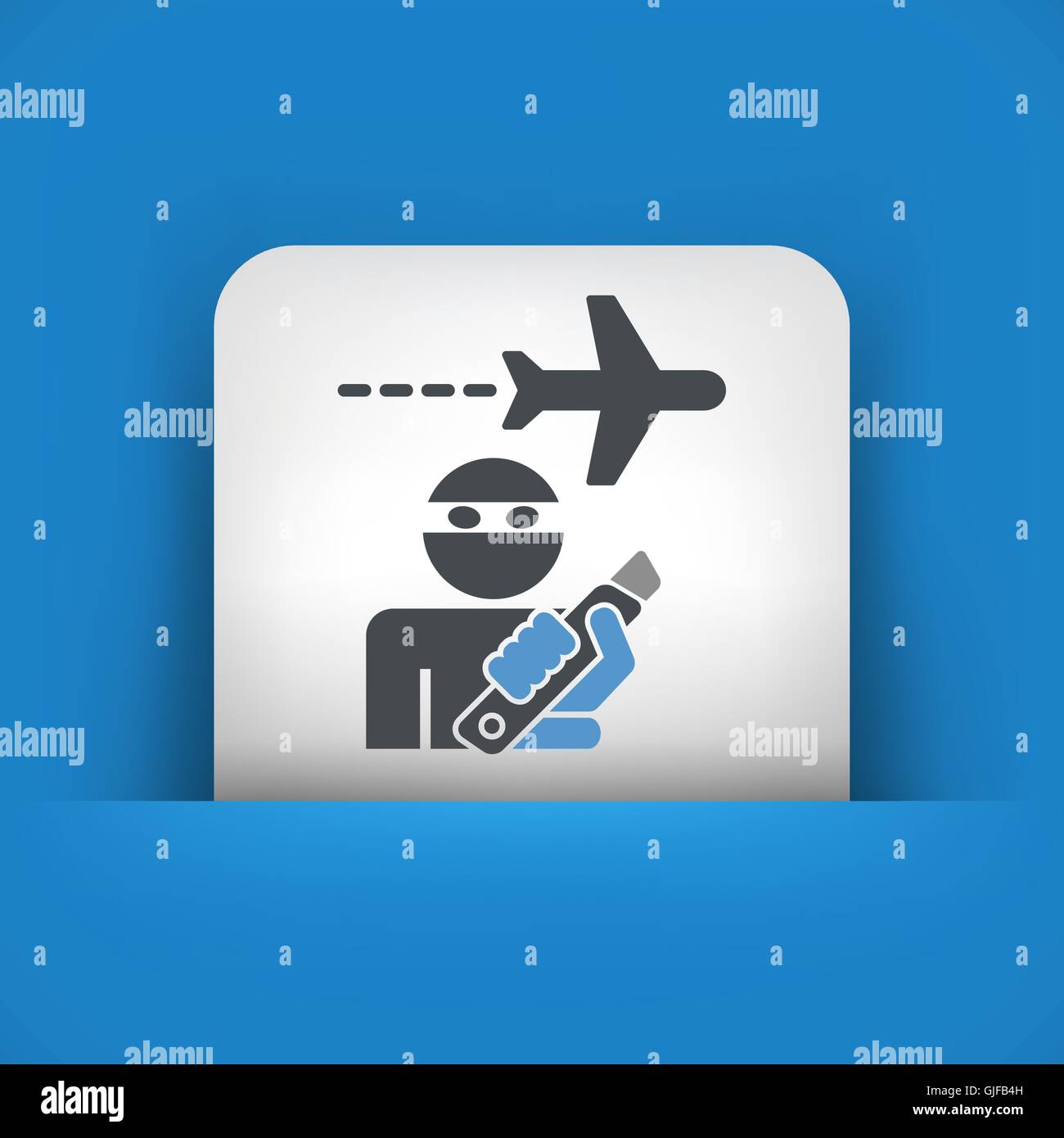 Hijacking airplane Stock Vector Images - Alamy