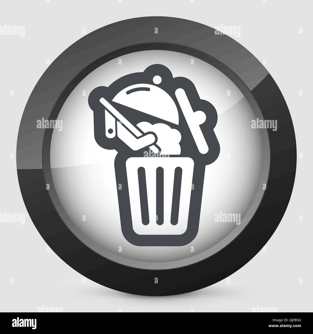 Food waste bin restaurant Stock Vector Images - Alamy