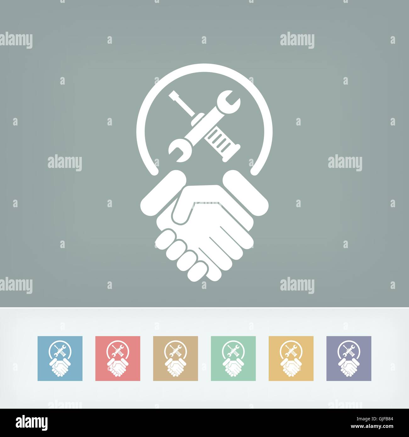 Handshake icon hi-res stock photography and images - Alamy
