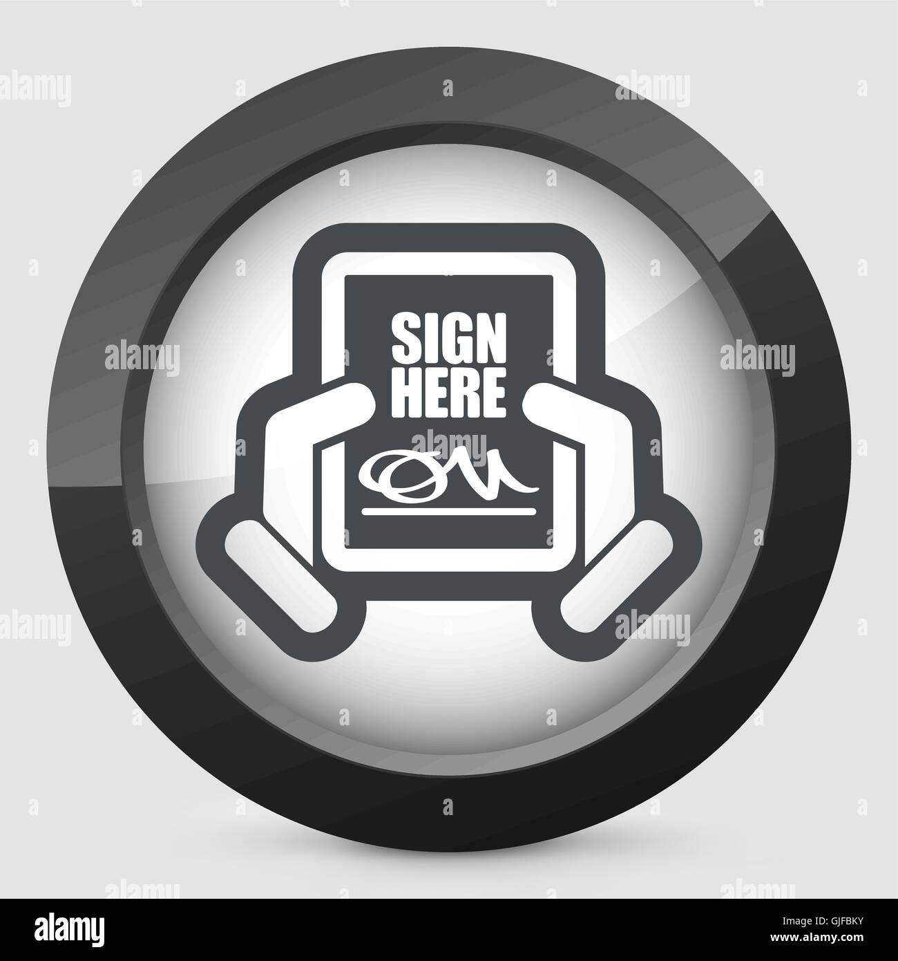 Sign on document icon Stock Vector Image & Art - Alamy