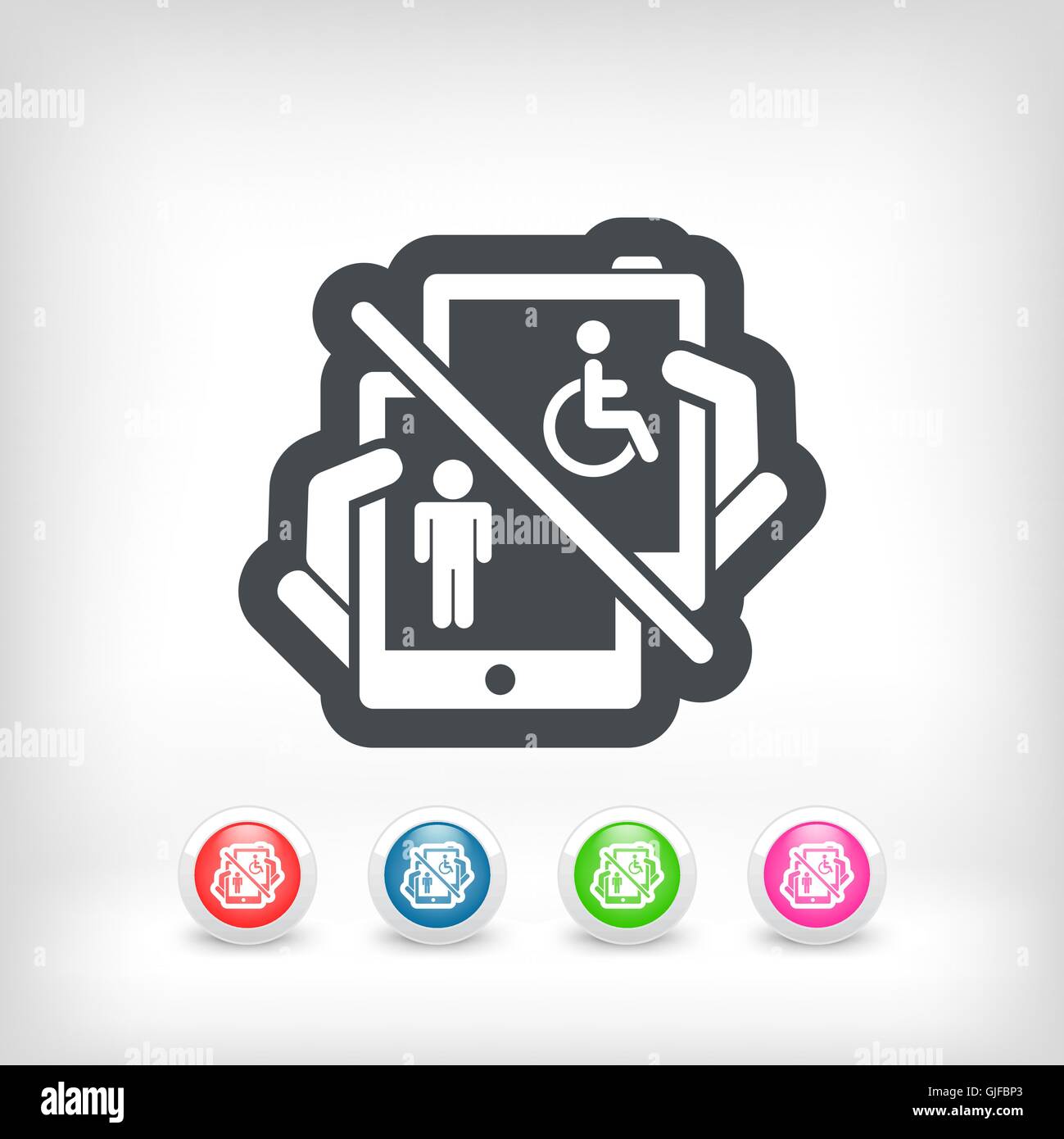 Disabled social network Stock Vector Image & Art - Alamy