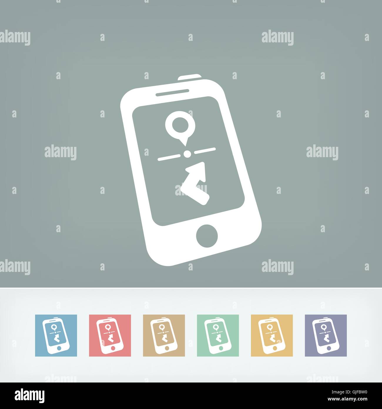 Mobile label simple icons Stock Vector Images - Alamy