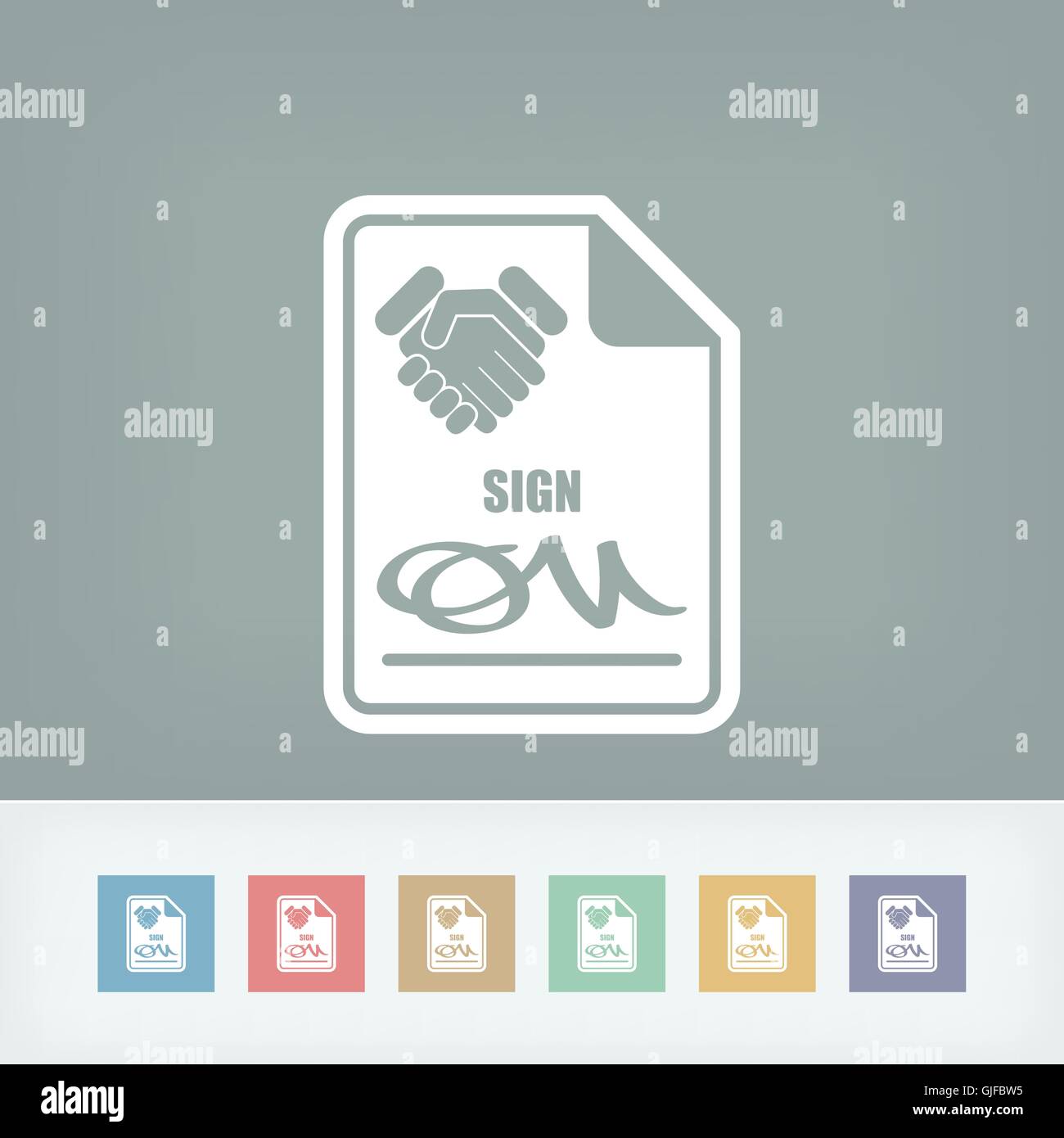 Sign on agreement document Stock Vector Image & Art - Alamy
