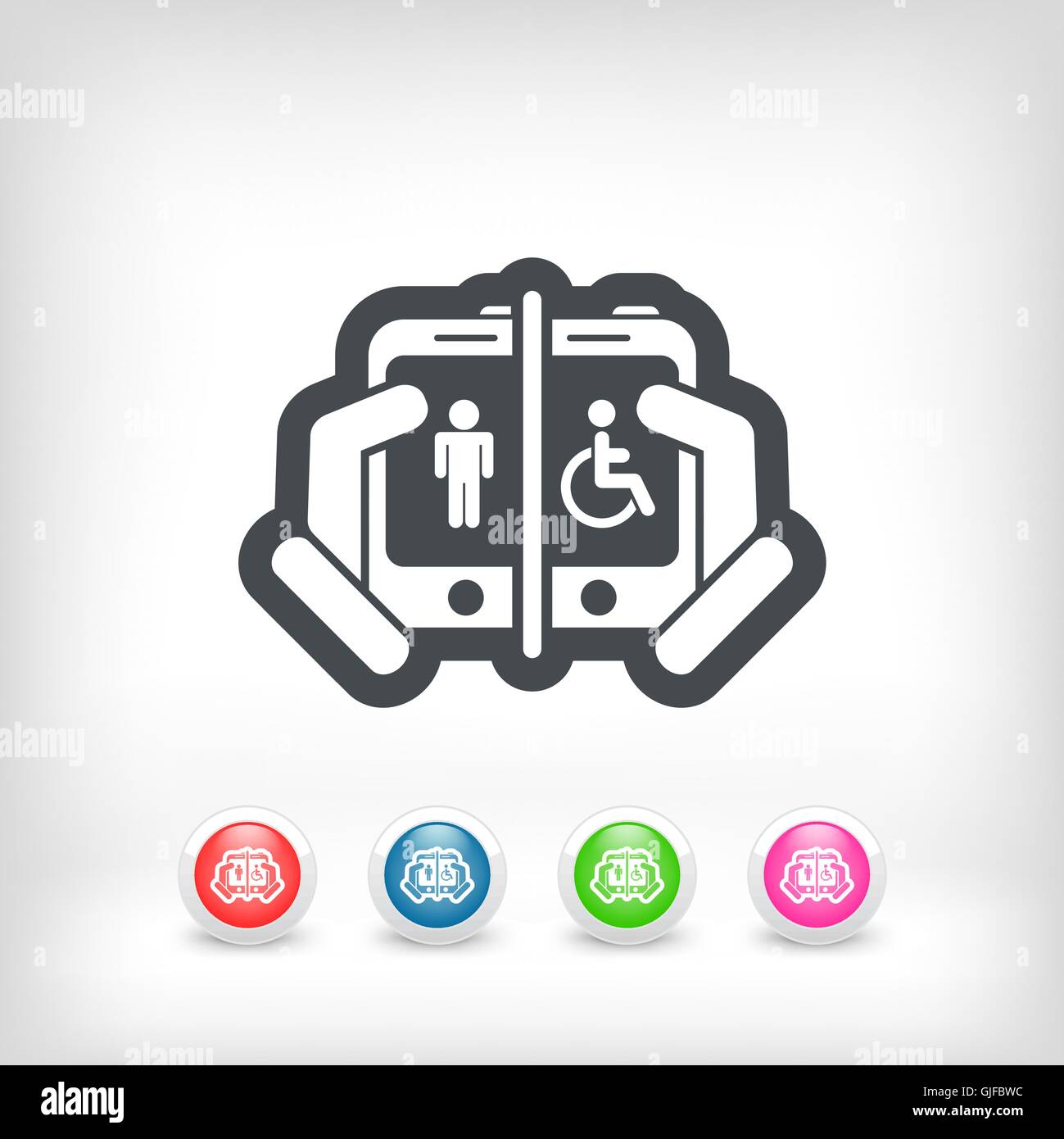Disabled social network Stock Vector Image & Art - Alamy
