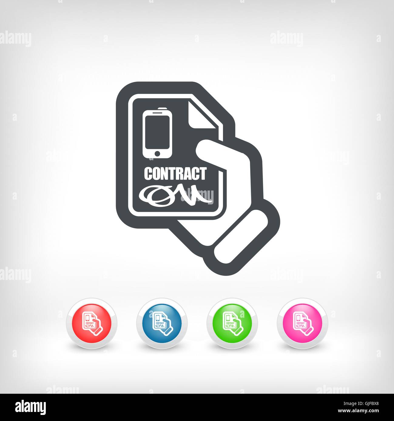 Smartphone contract icon Stock Vector Image & Art - Alamy