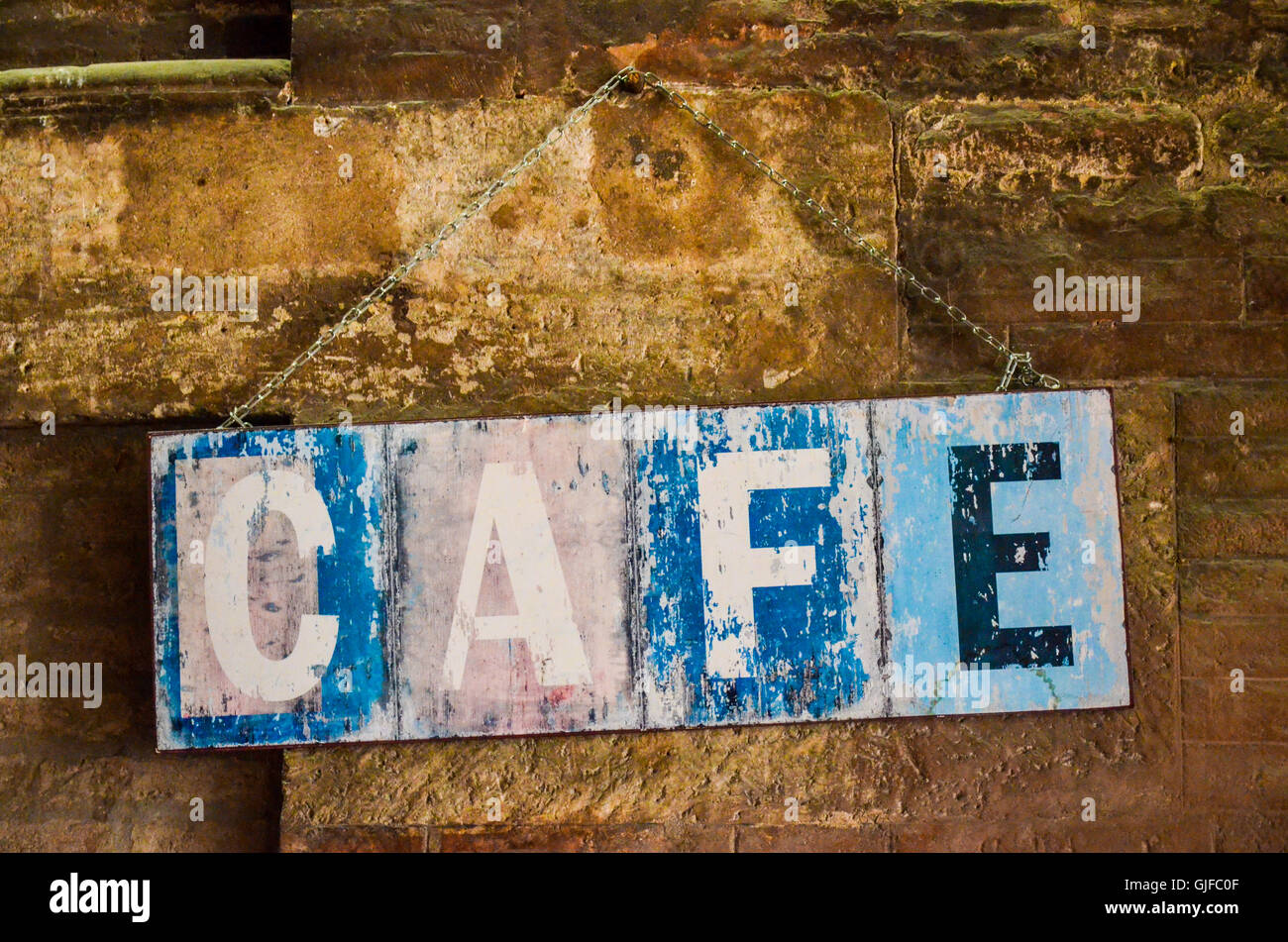 Vintage wood cafe sign Bologna, Italy Stock Photo - Alamy