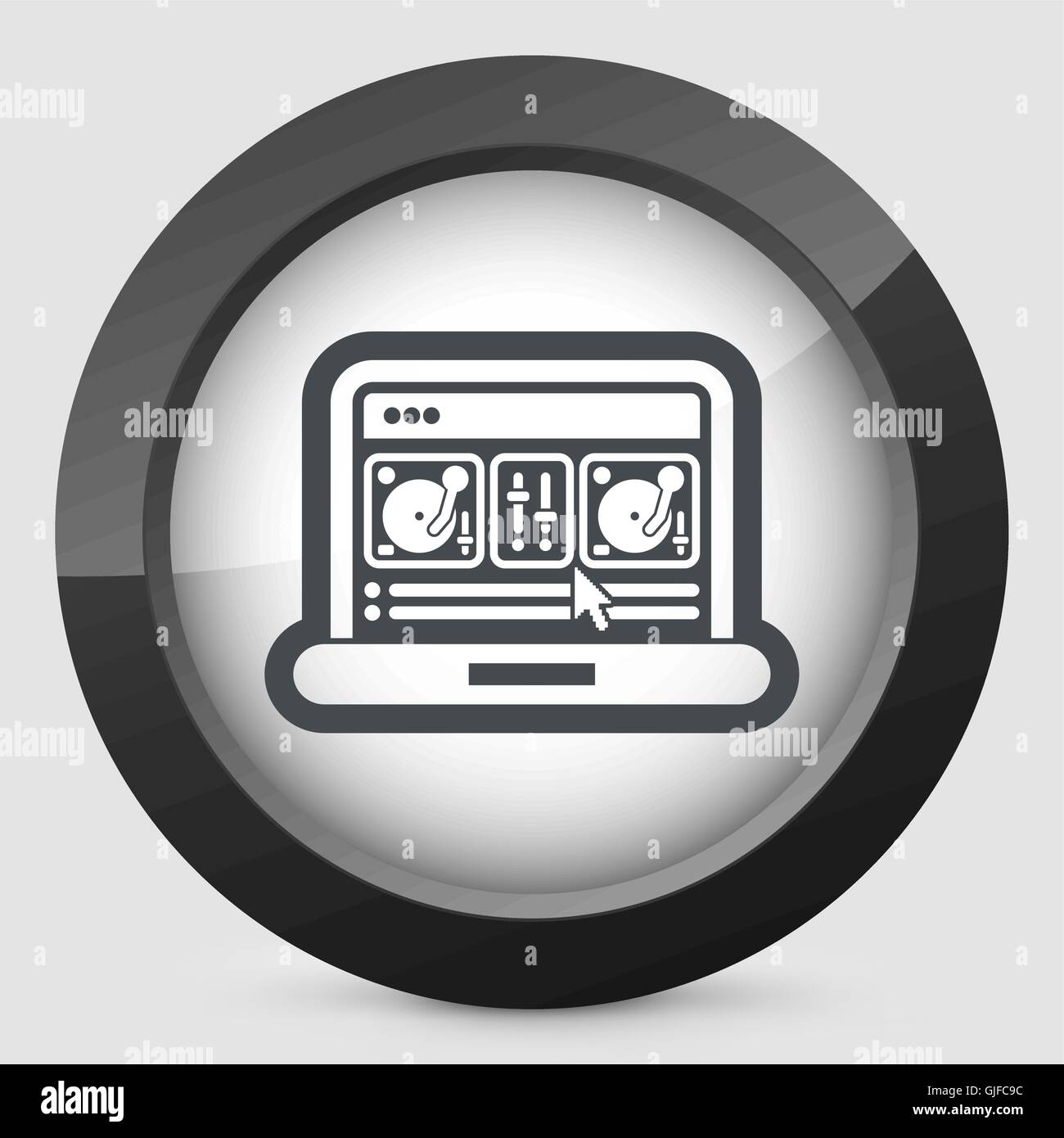 Deejay mixing console icon Stock Vector Image & Art - Alamy
