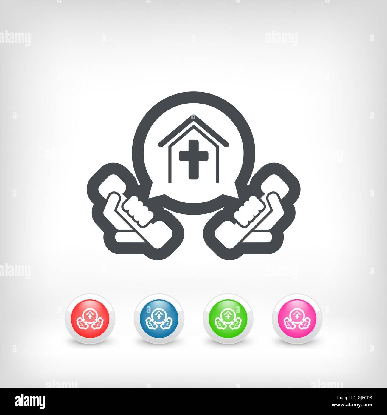 Family praying catholic church Stock Vector Images - Alamy