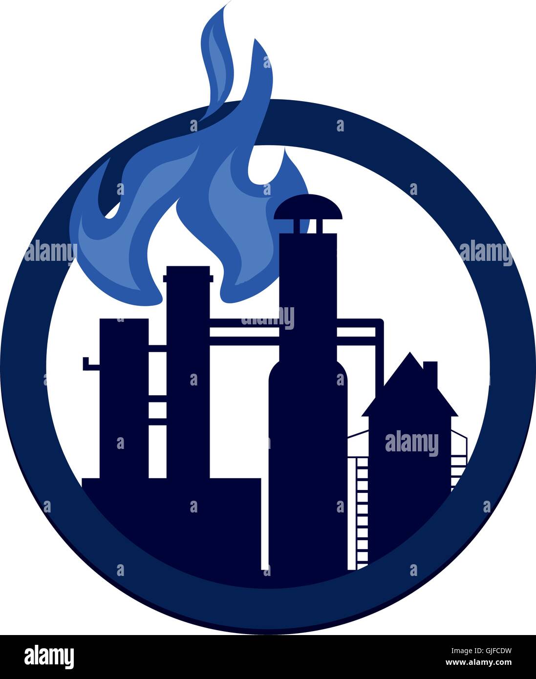 oil refinery icon Stock Vector Image & Art - Alamy