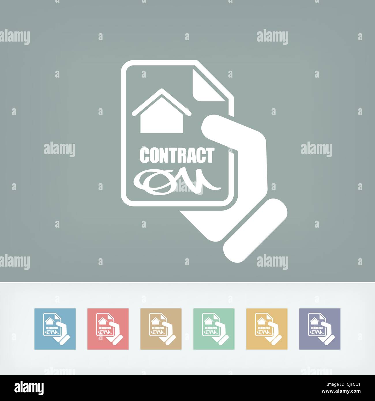 House contract icon Stock Vector Image & Art - Alamy