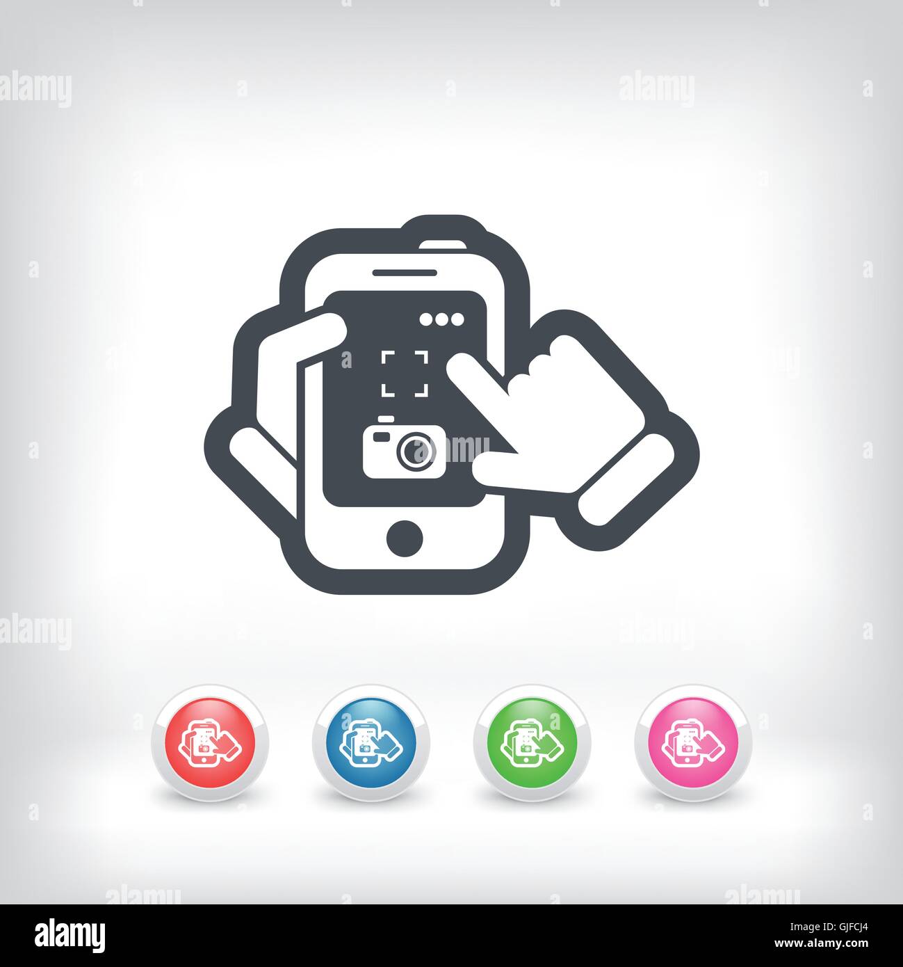 Smartphone icon. Photographing Stock Vector Image & Art - Alamy