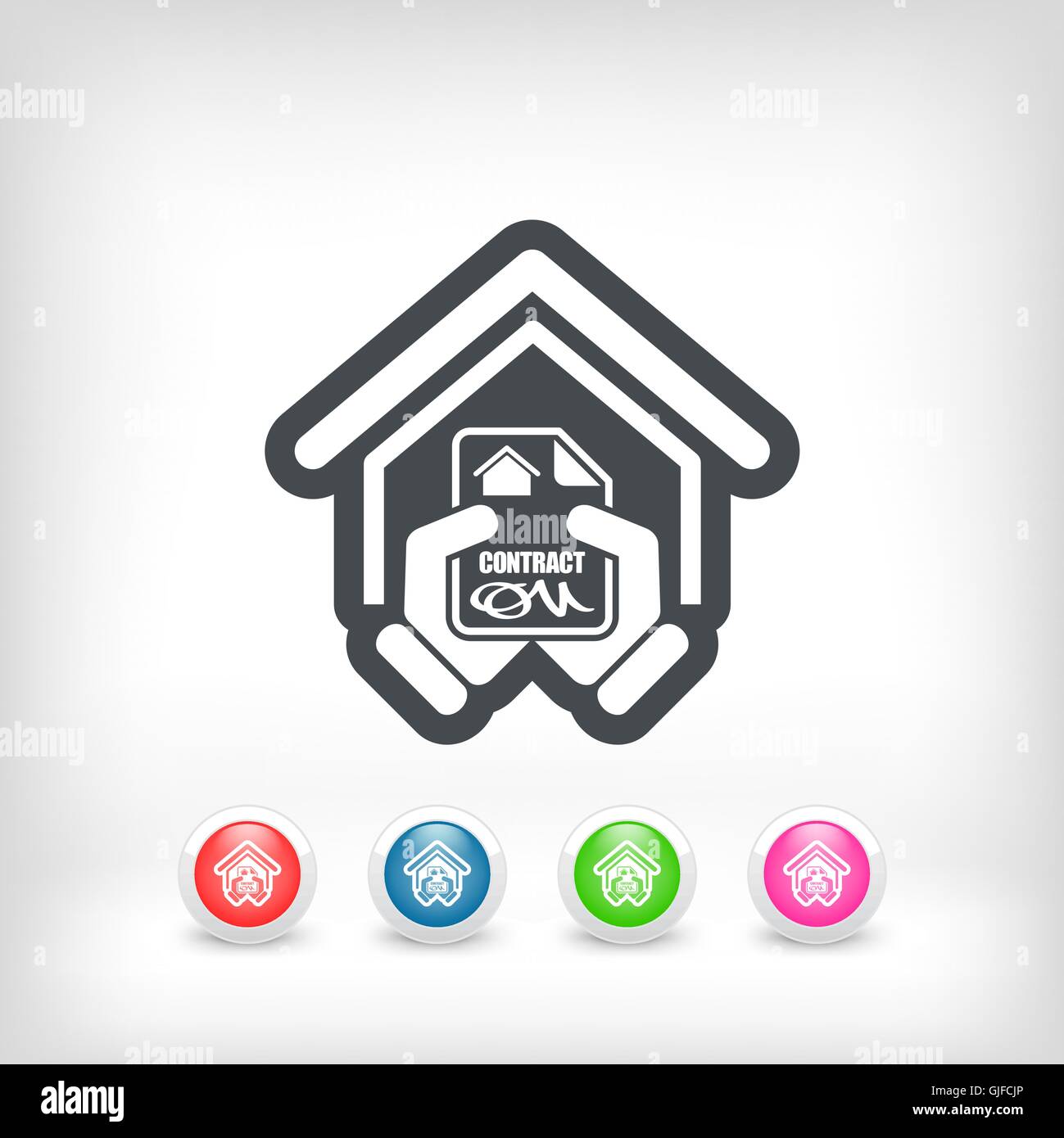 House contract icon Stock Vector Image & Art - Alamy