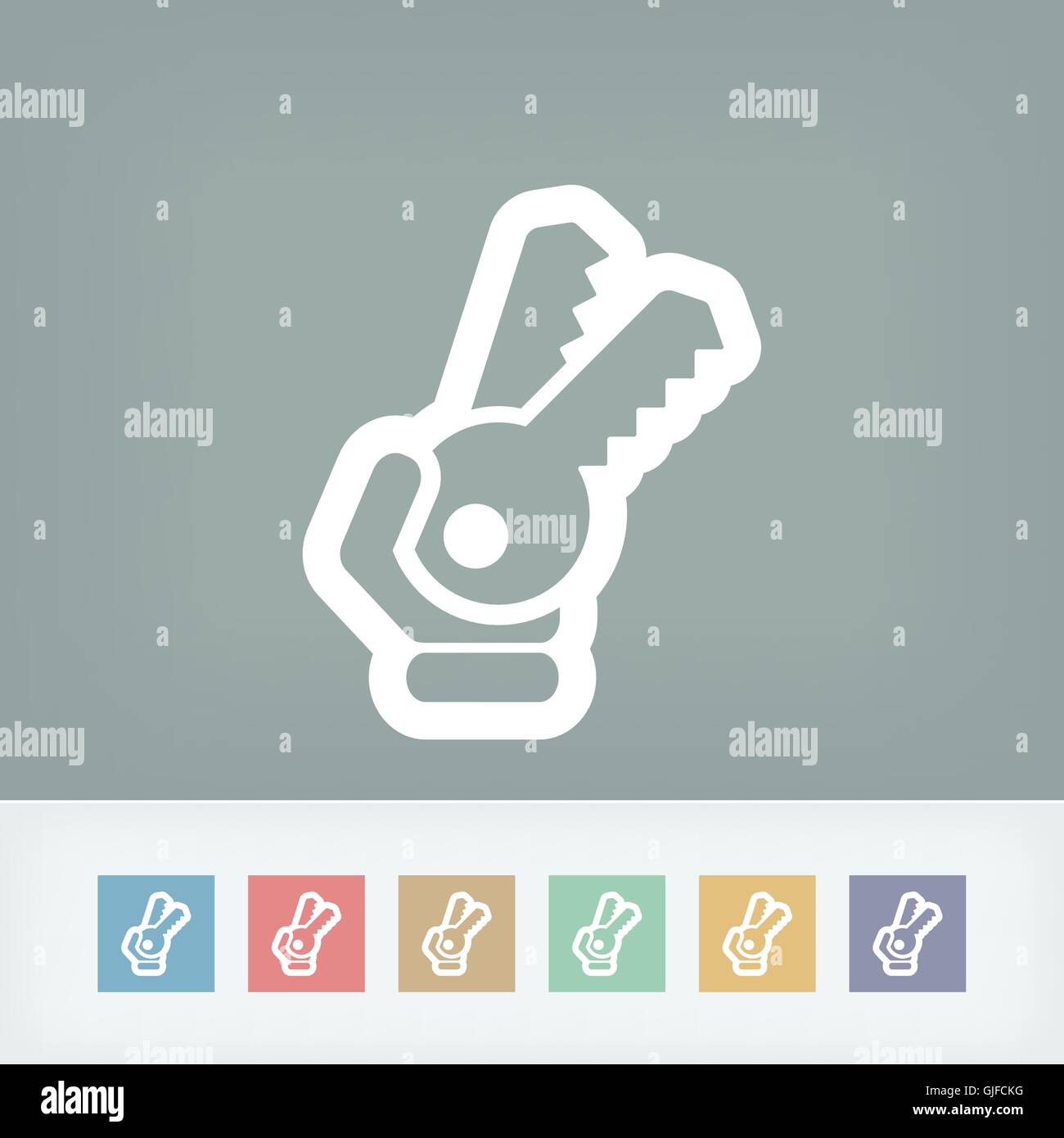 Hand with key icon Stock Vector Images - Alamy