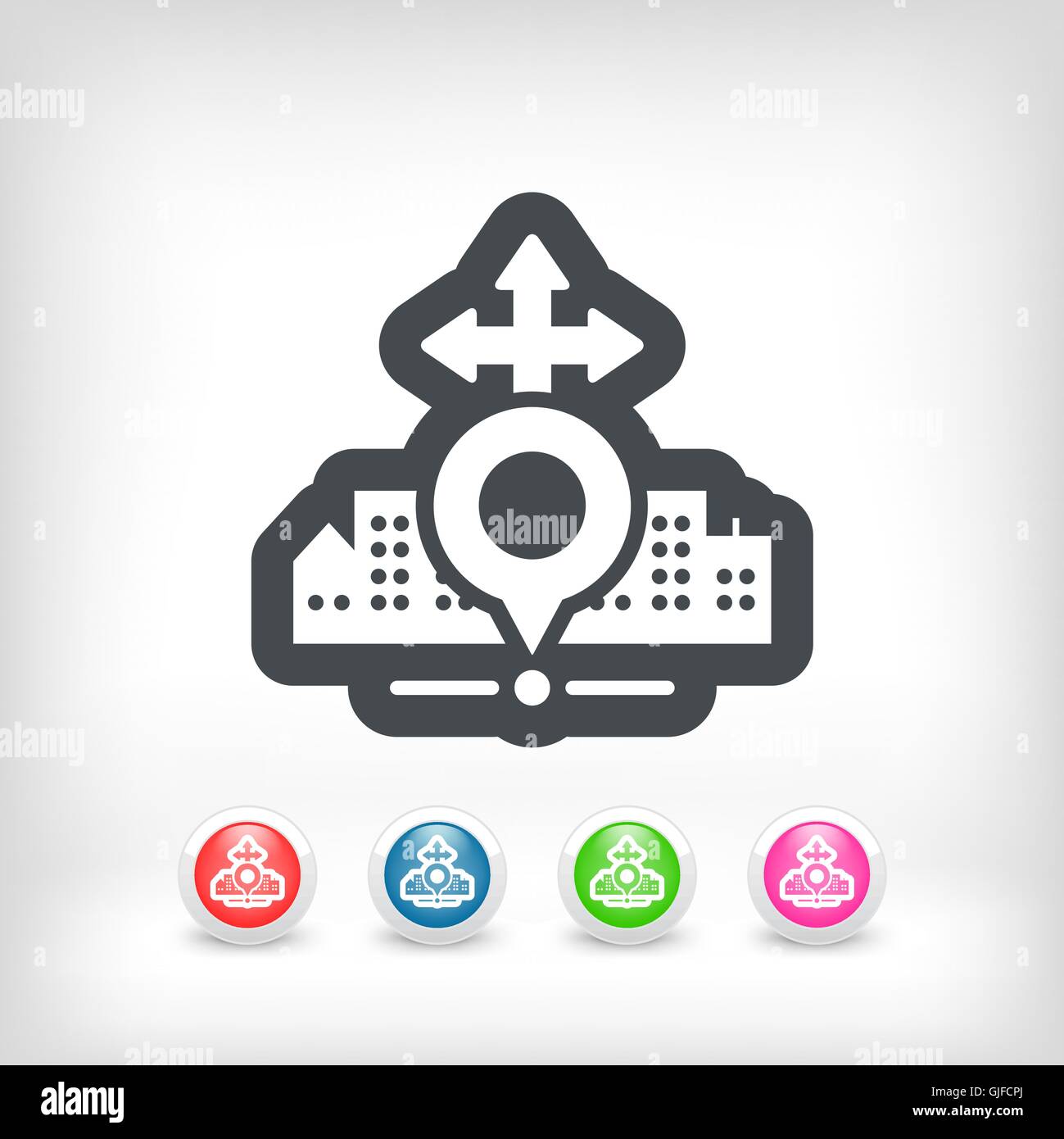 City map icon Stock Vector Image & Art - Alamy