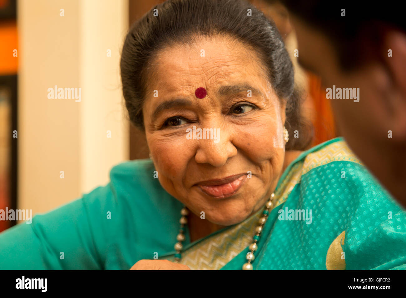 DUBAI, U.A.E - MAY 30, 2015: Asha Bhosle, commonly referred to as ...