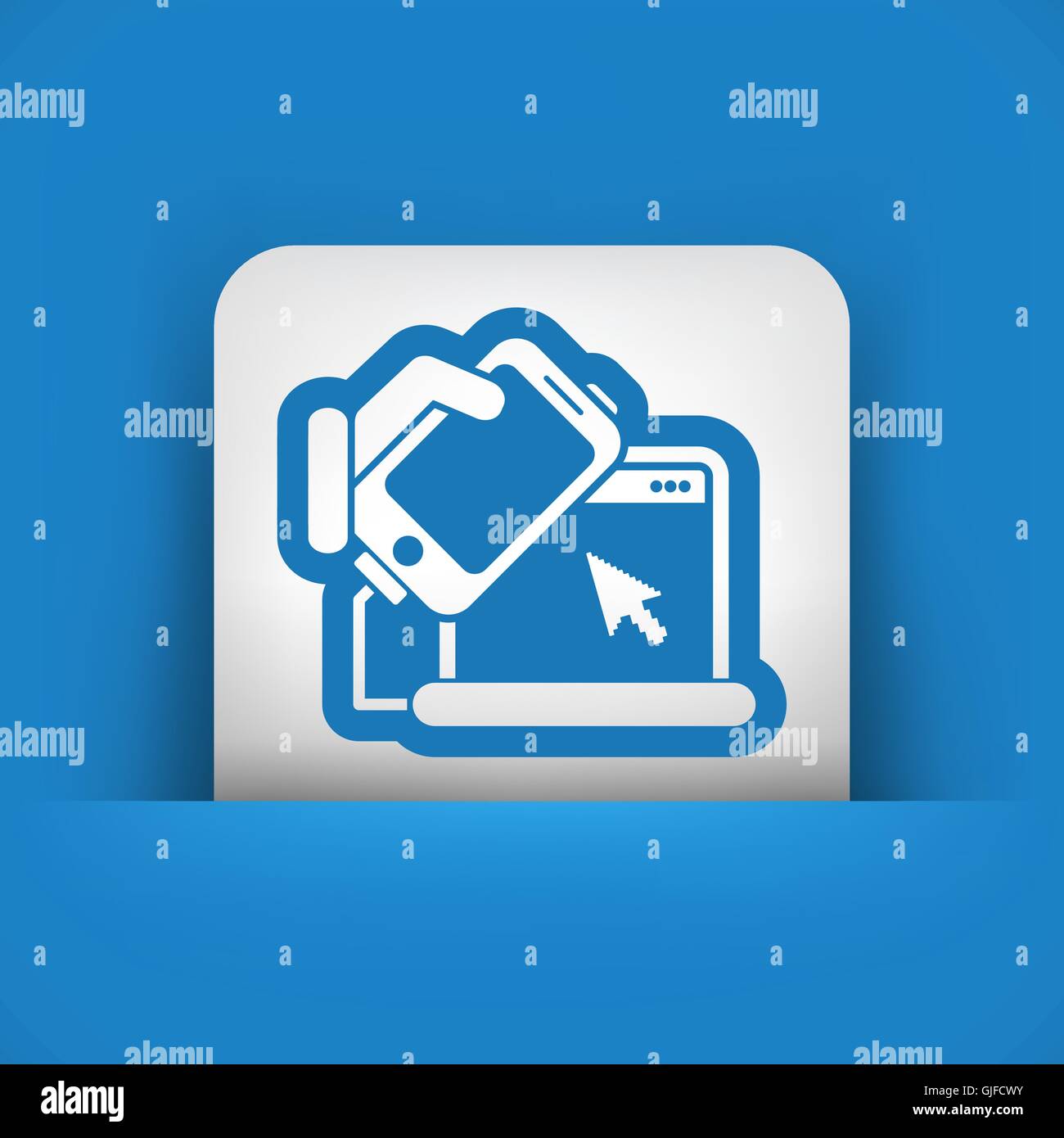 Smartphone and computer connection Stock Vector Image & Art - Alamy