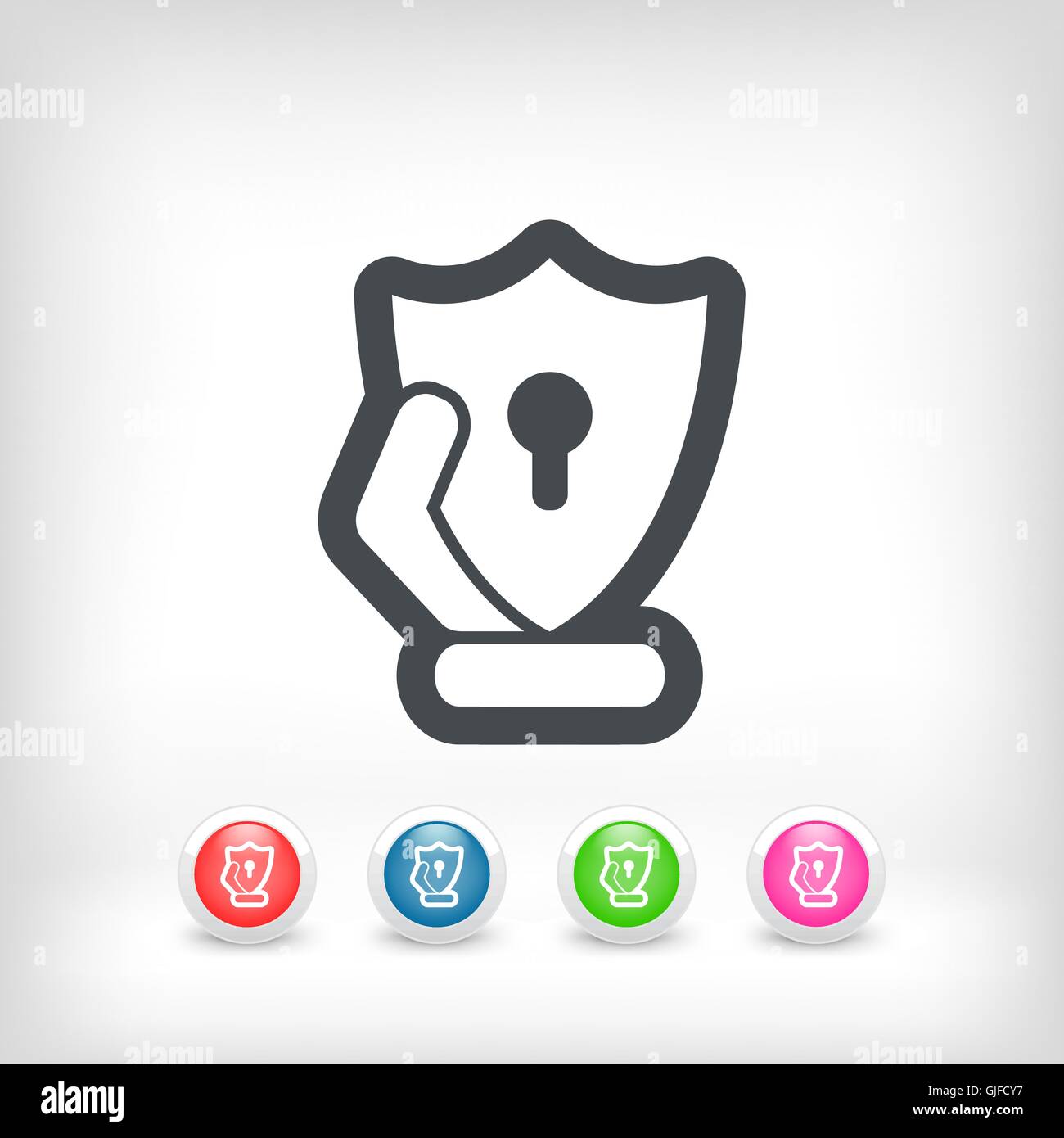 Protected their shields Stock Vector Images - Alamy