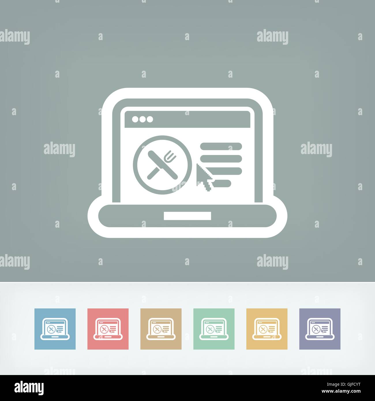 Illustration of food website icon Stock Vector Image & Art - Alamy