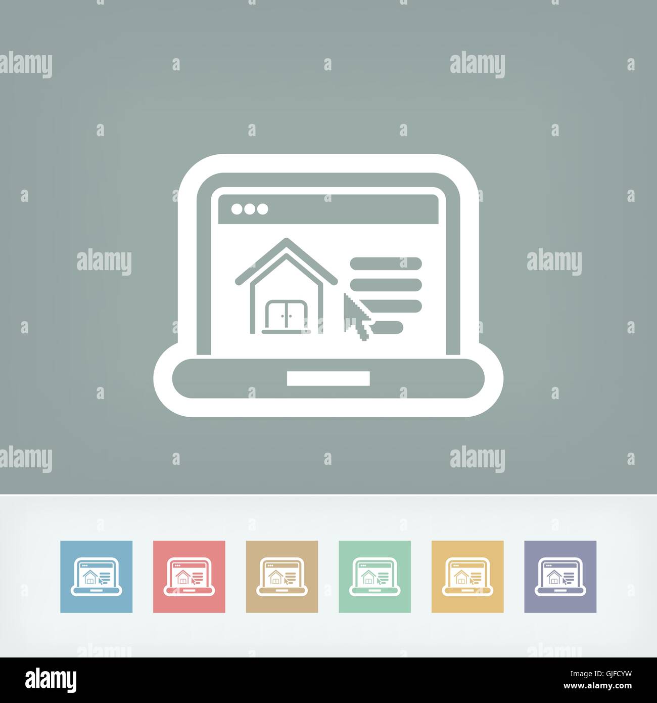 Real estate website icon Stock Vector Image & Art - Alamy