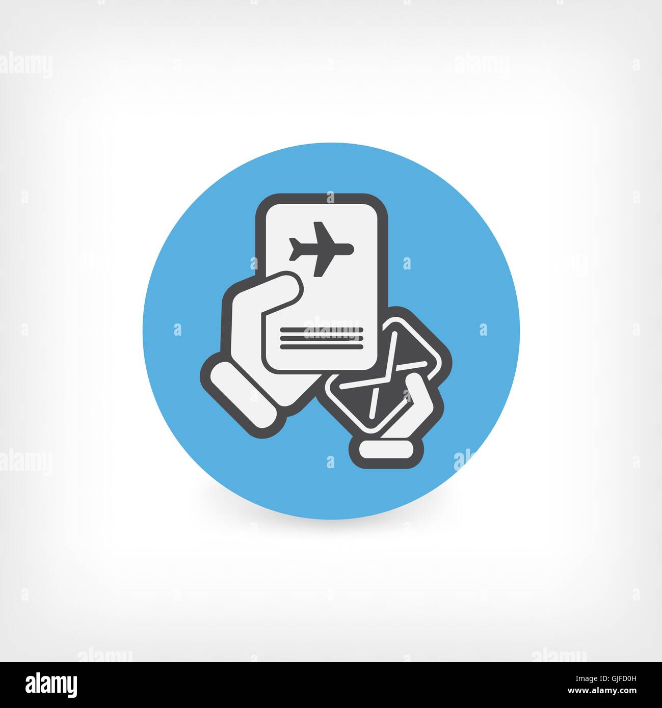 Mail with travel document Stock Vector Image & Art - Alamy