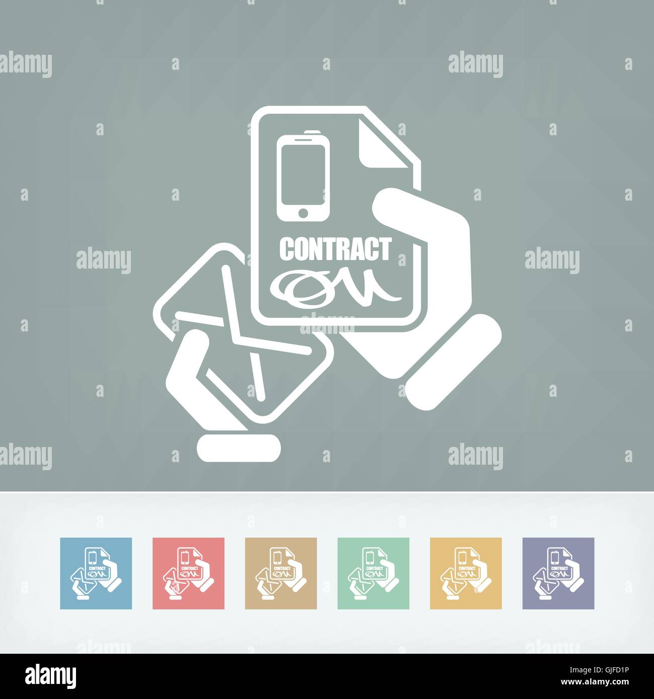 Mail with a phone contract Stock Vector Image & Art - Alamy