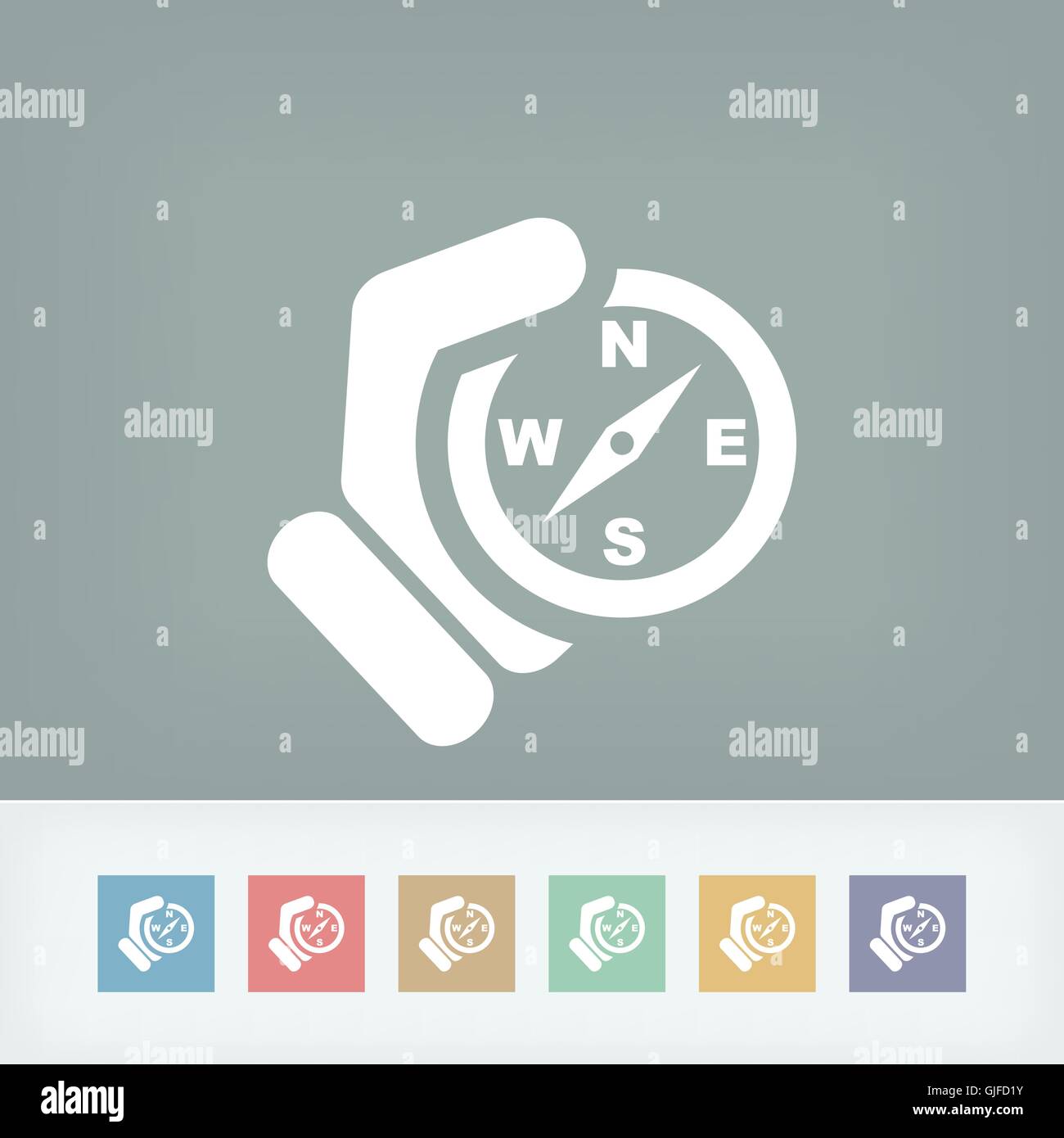 Compass hold icon Stock Vector Image & Art - Alamy